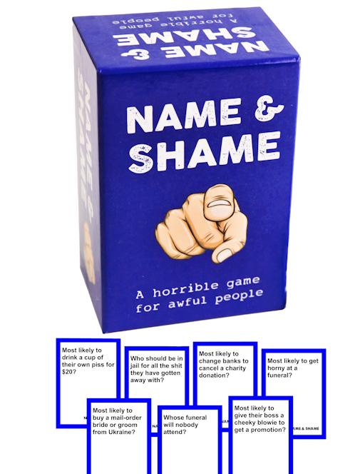NAME & SHAME - CARD GAME - Agung Trading Australasia